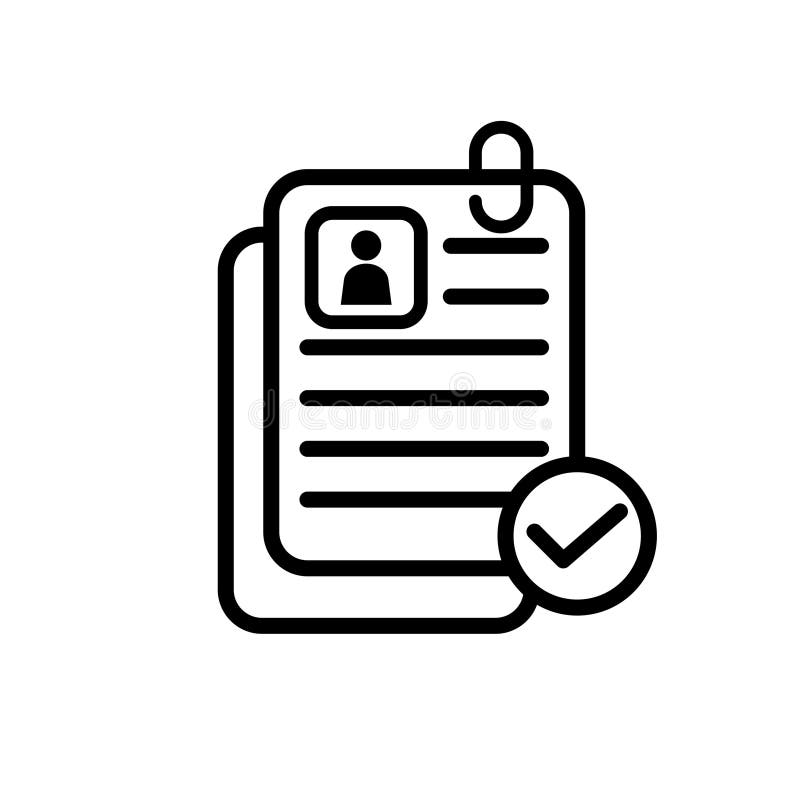 Official Document Approval Icon with Checkmark Symbol Stock ...