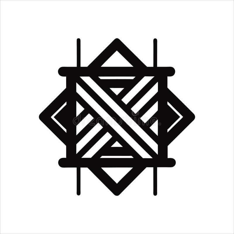 Vector Icon of Weaving Threads for Textile Design Stock Illustration ...