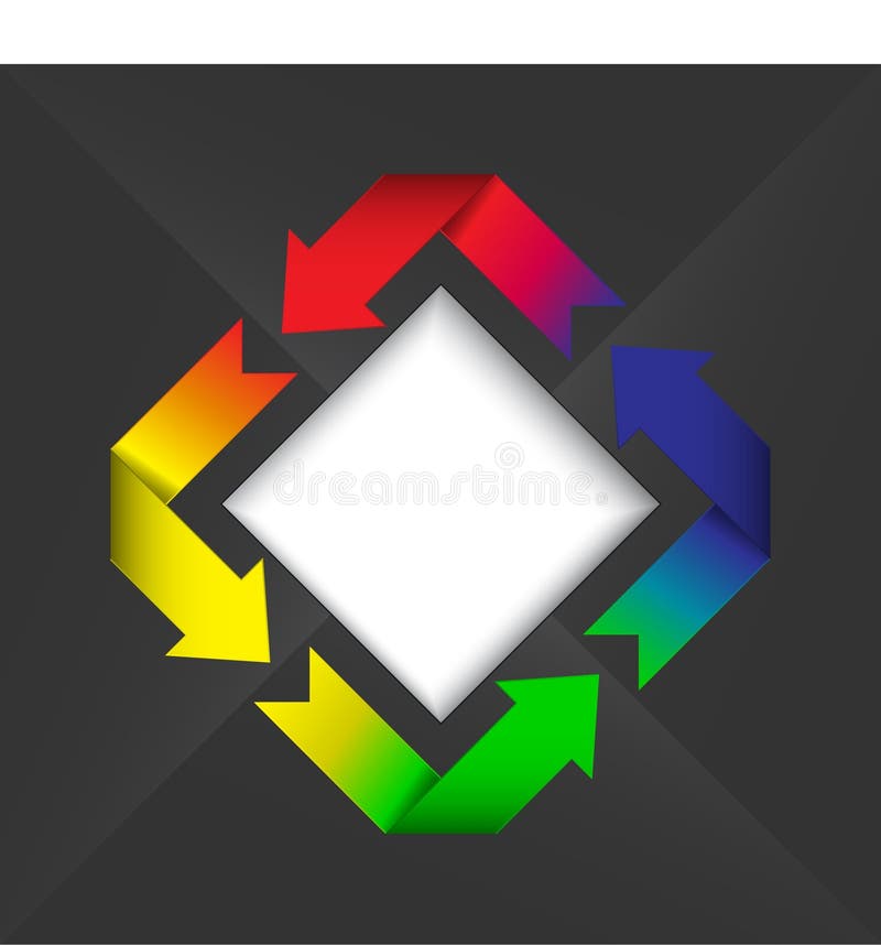 Color Arrows Abstract Background Frame Stock Vector - Illustration of ...