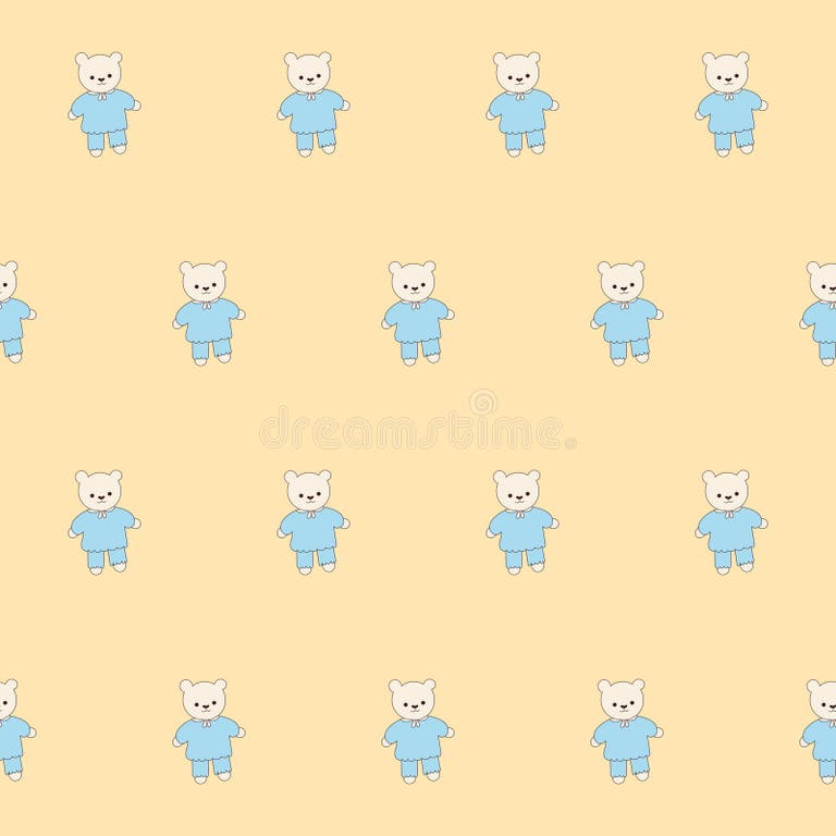 Baby Clothing Textile Seamless Swatch Background. Drawn Doodle Funny ...