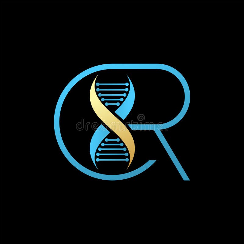 Initial CR CXR Font DNA Helix Infinity Clone Genetic Tech Heal ...