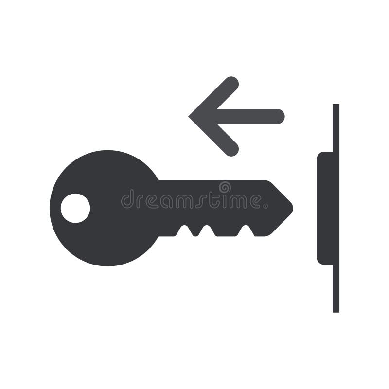 Isolated Icon Sign Reminding Users To Remove the Key after Use To ...