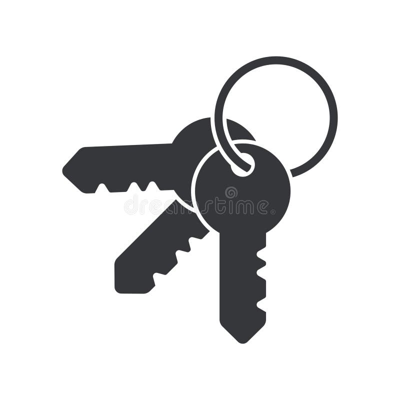 Isolated Pictogram Icon, Hanged Keys on a Keychain, Symbolize Access ...