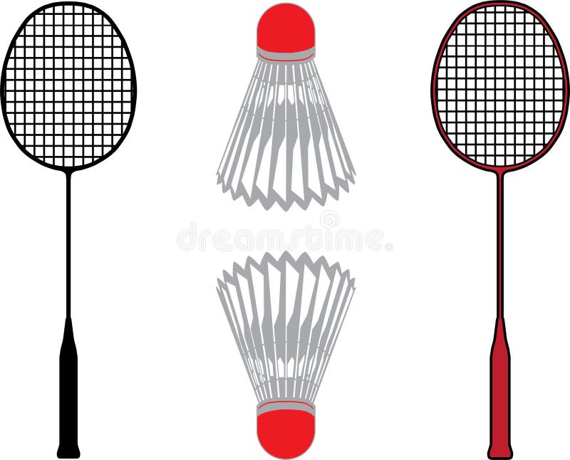 Badminton Birdie and Racquet, Badminton Racket, Shuttlecock Stock ...