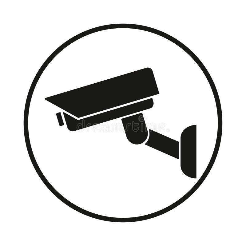 CCTV Sign of Warning Pictogram Stock Vector - Illustration of ...