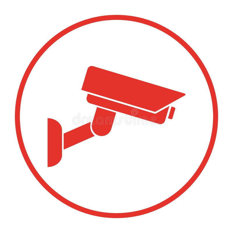 CCTV Sign of Warning Pictogram Stock Vector - Illustration of ...