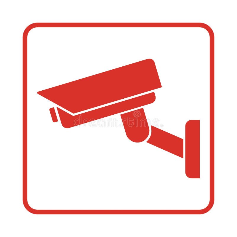 CCTV Sign of Warning Pictogram Stock Vector - Illustration of ...
