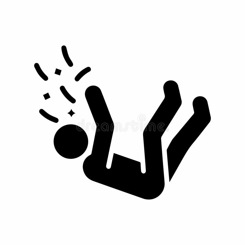 Falling people, icon stock vector. Illustration of drawing - 371762290