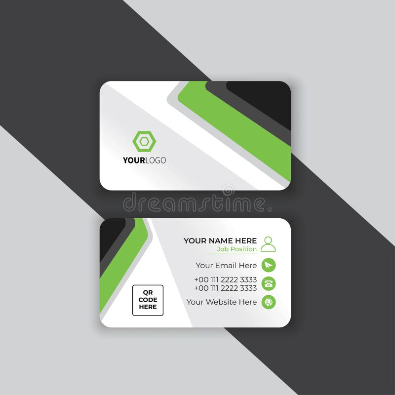Contemporary Business Card Design with Geometric Elements and Contact ...