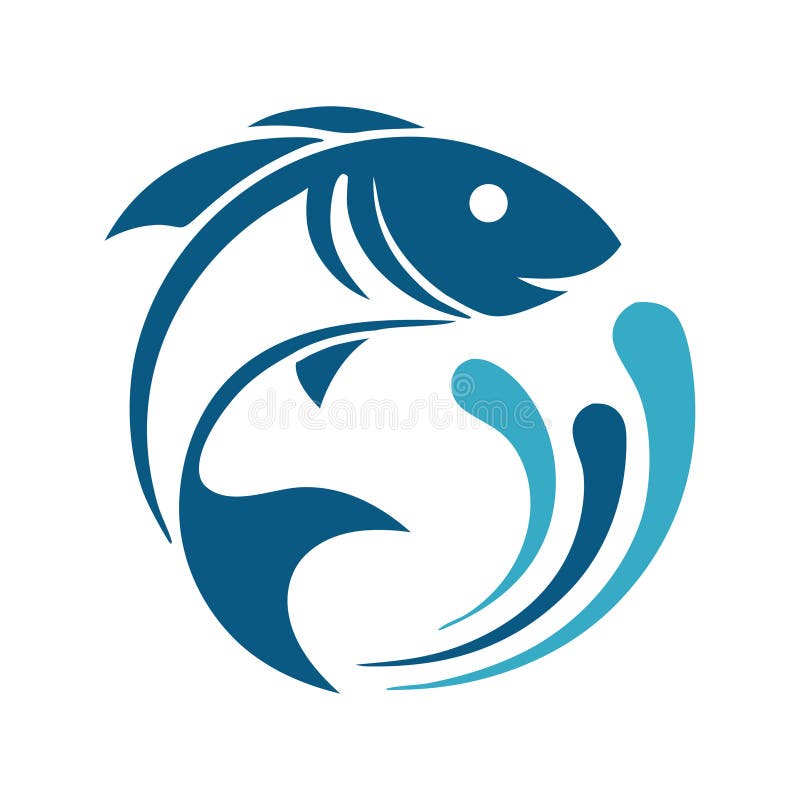 Fish Water Splash Vector Logo Stock Illustration - Illustration of ...