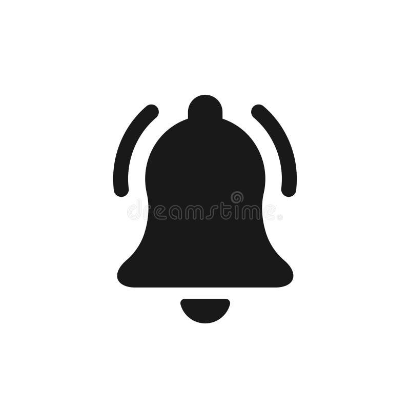 Notification Bell Icon. Ringing Bell and Notification Sign Stock Vector ...