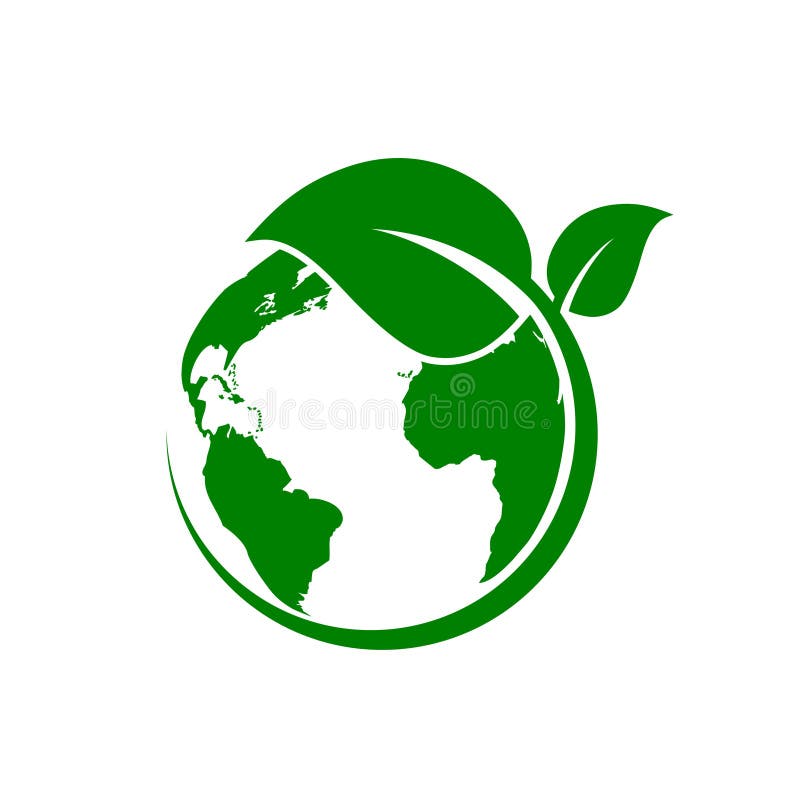 Green Earth Icon. Ecology World Icon Stock Vector - Illustration of ...