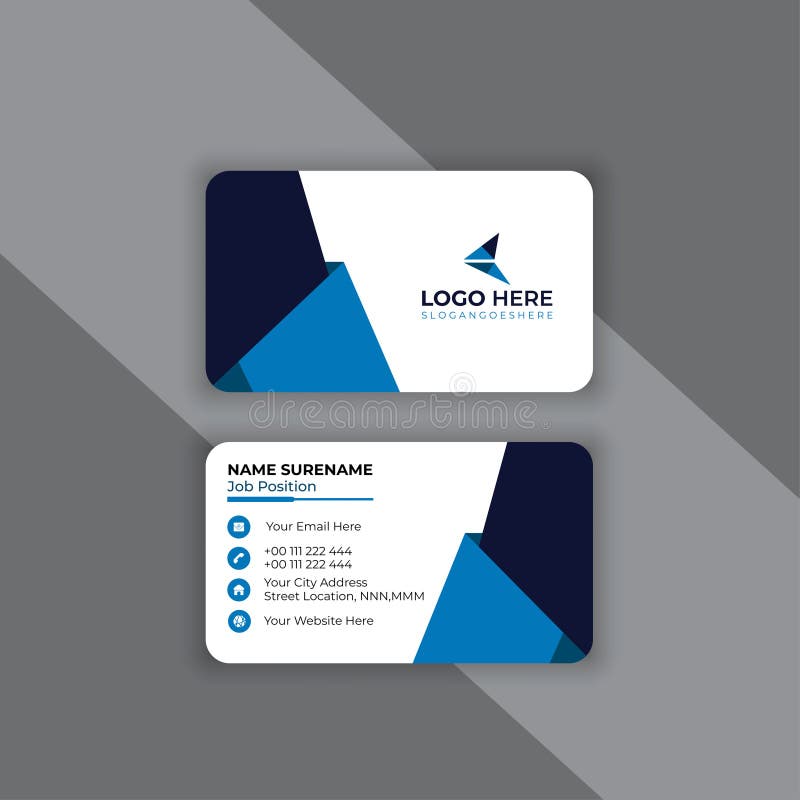 Corporate Identity Business Card with Logo Placeholder and ...