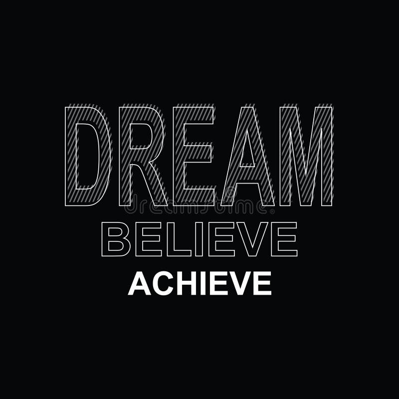 Dream believe achieve stock illustration. Illustration of vintage ...