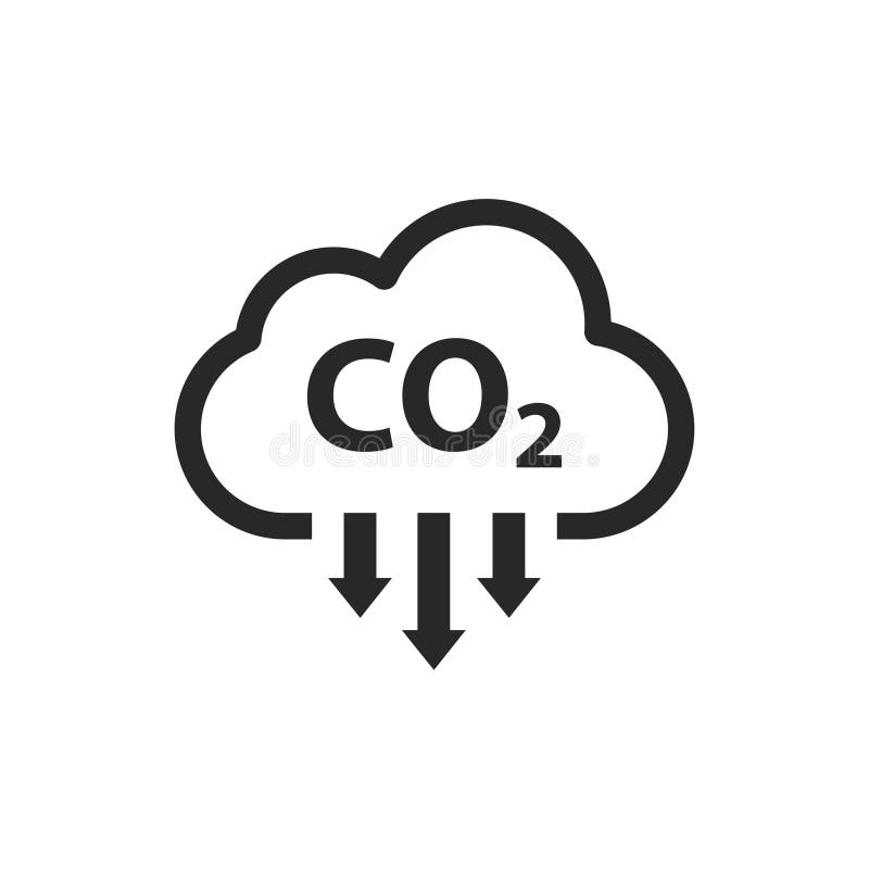 CO2 Emissions Vector Icon. Carbon Dioxide Vector Icon or Logo Template ...