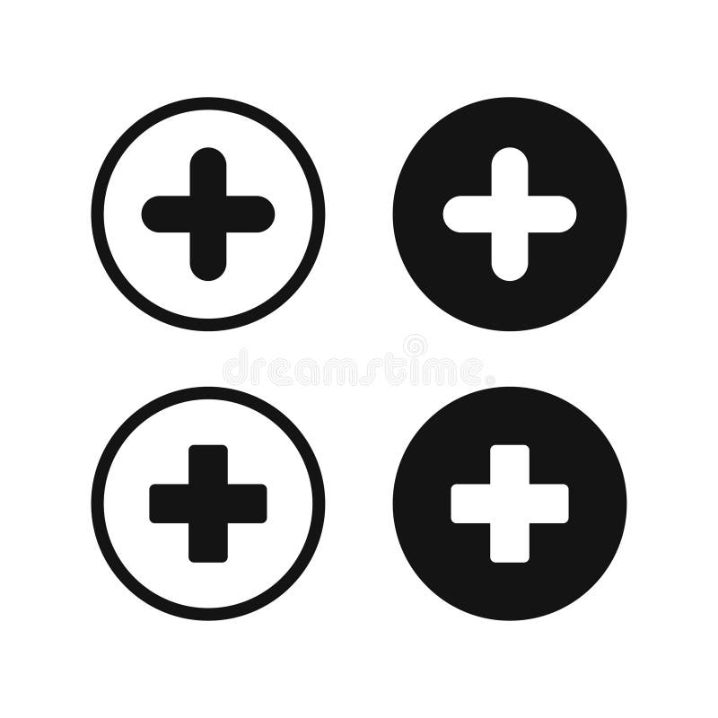 Plus Icon Vector. Add Icon. Addition Sign. Medical Plus Icon Stock ...