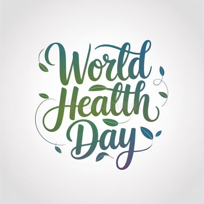 World Health Day Lettering World Health Day Lettering Stock ...