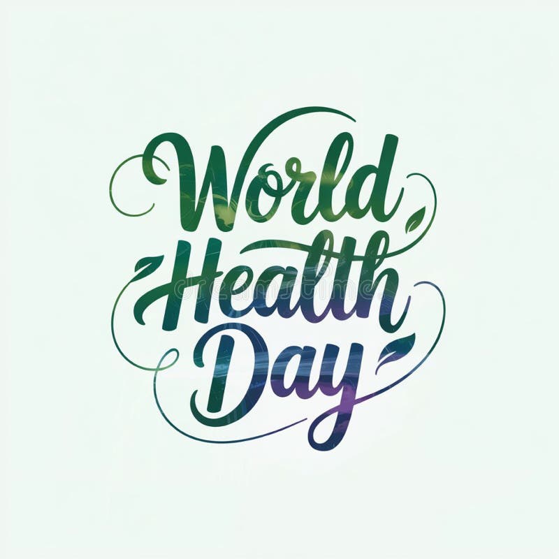 World Health Day Lettering World Health Day Lettering Stock ...