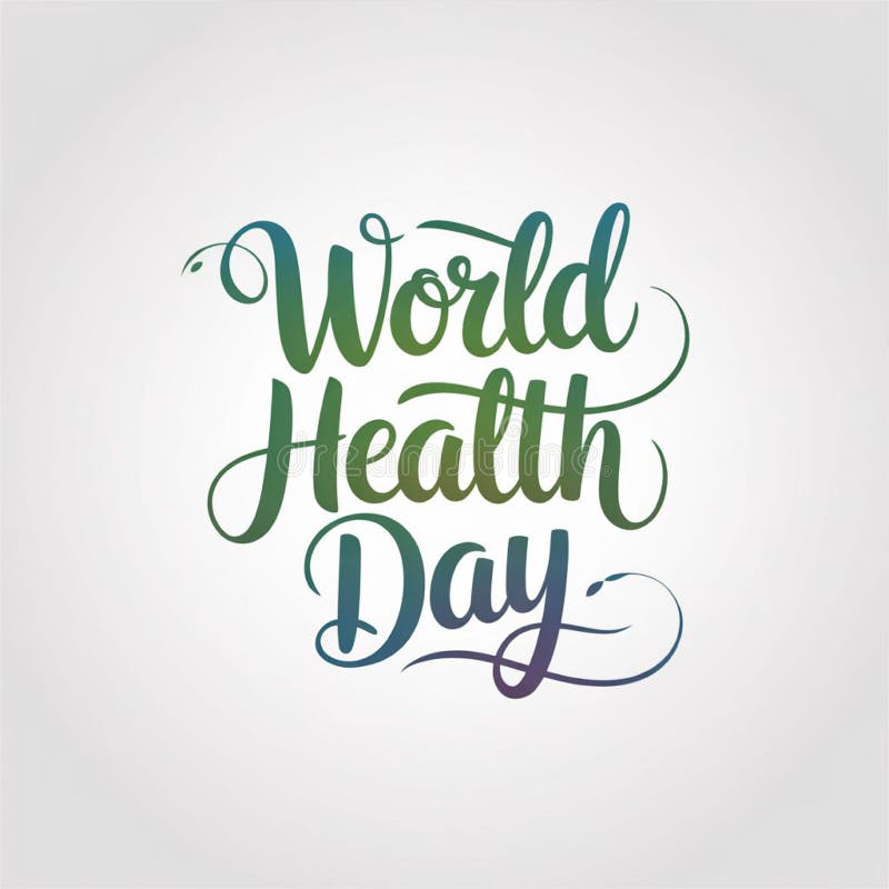 World Health Day Lettering World Health Day Lettering Stock ...