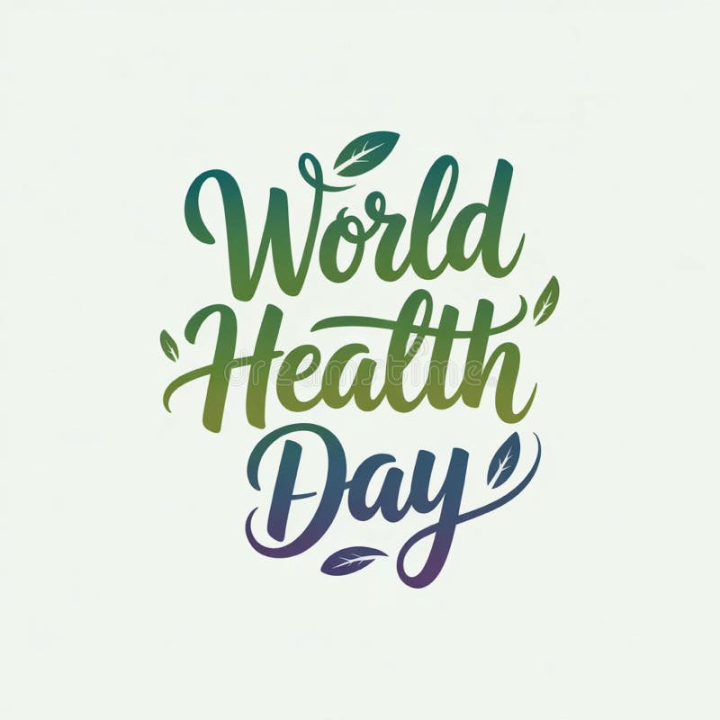 World Health Day Lettering World Health Day Lettering Stock ...
