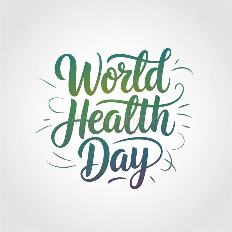 World Health Day Lettering World Health Day Lettering Stock ...