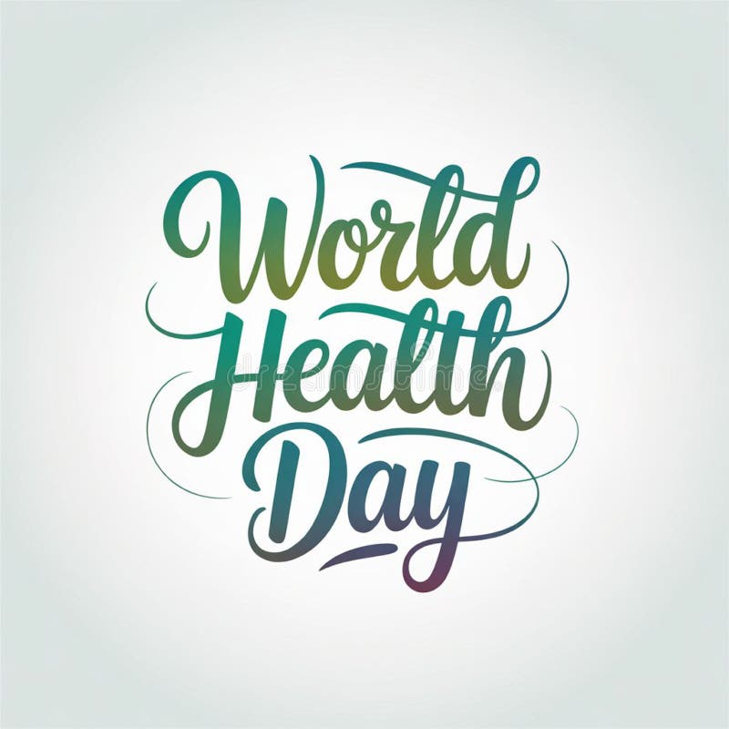 World Health Day Lettering World Health Day Lettering Stock ...