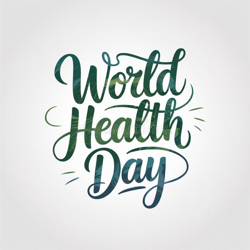 World Health Day Lettering World Health Day Lettering Stock ...