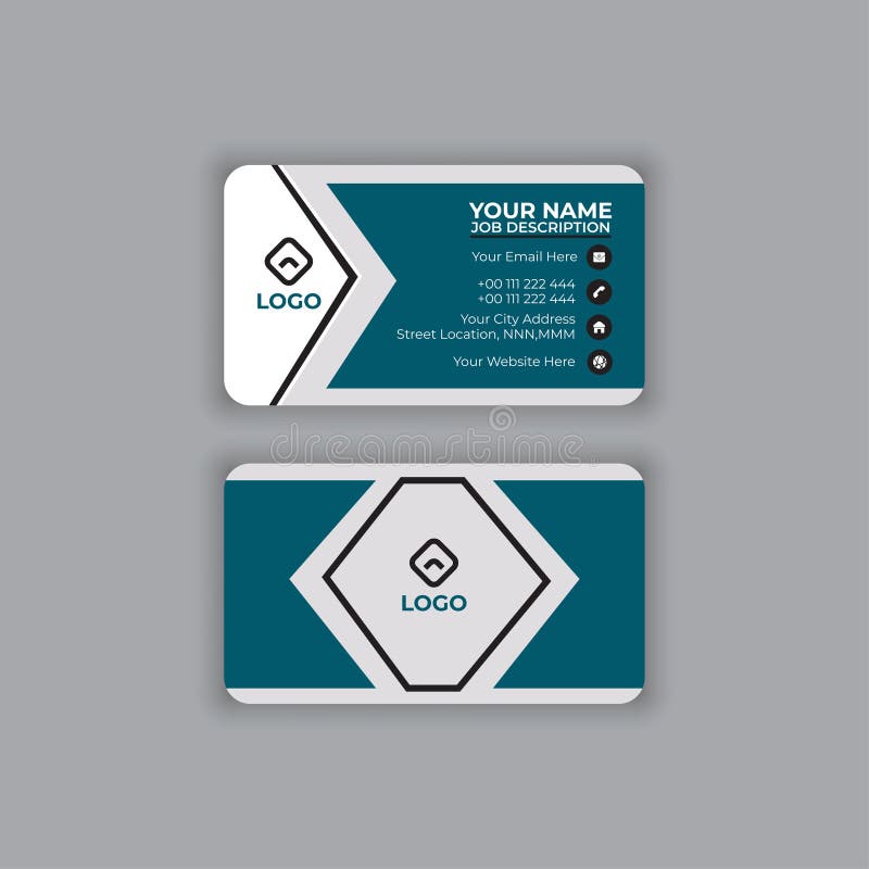 Sleek and Stylish Business Card Template Featuring a Bold Logo and ...