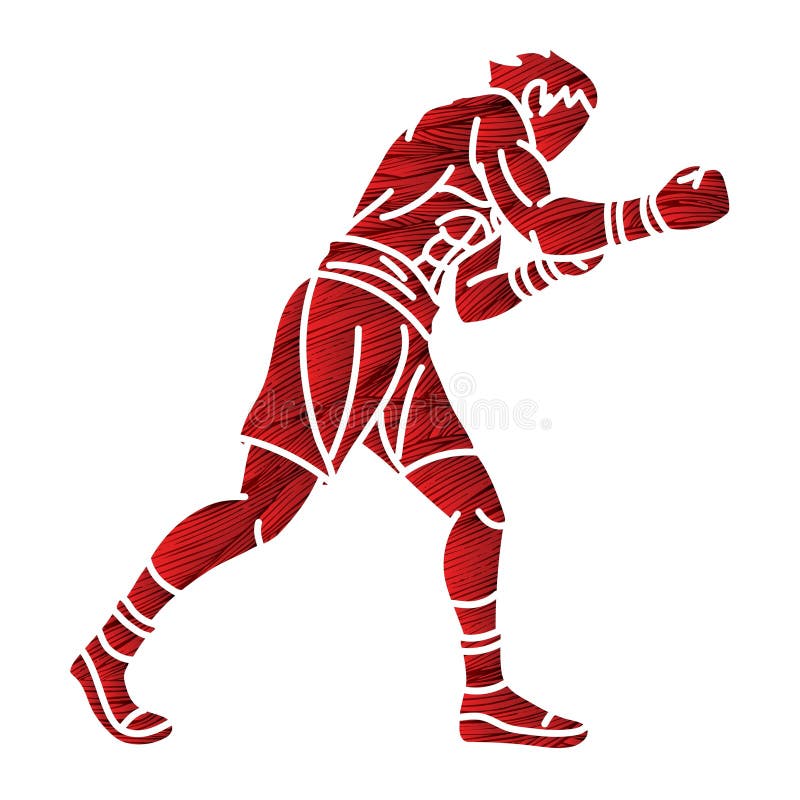 Kickboxing Muay Thai Boxer Boxing Sport Action Fighter Cartoon Graphic ...