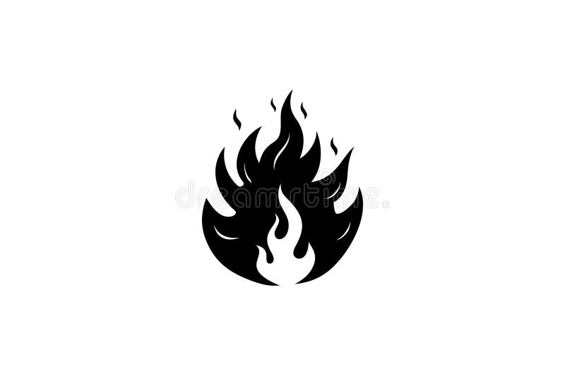 Hot and Fiery Flame Vector Icon for Logos & Branding Stock Vector ...