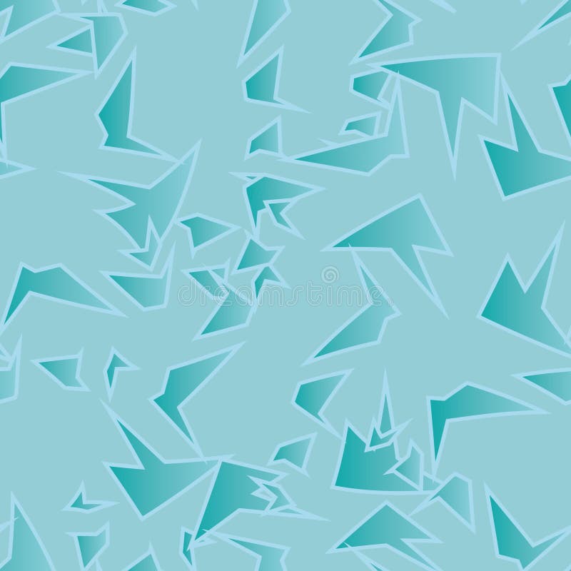 Seamless Pattern with Abstract Figures in Blue Colors. Vector ...