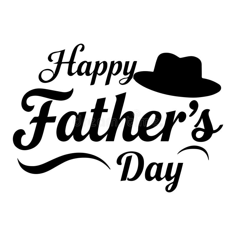 Simple Father S Day Bold Typography Illustration Stock Vector ...
