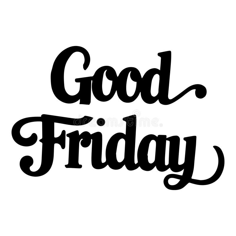 Simple Vector Happy Good Friday Typography Stock Illustration ...