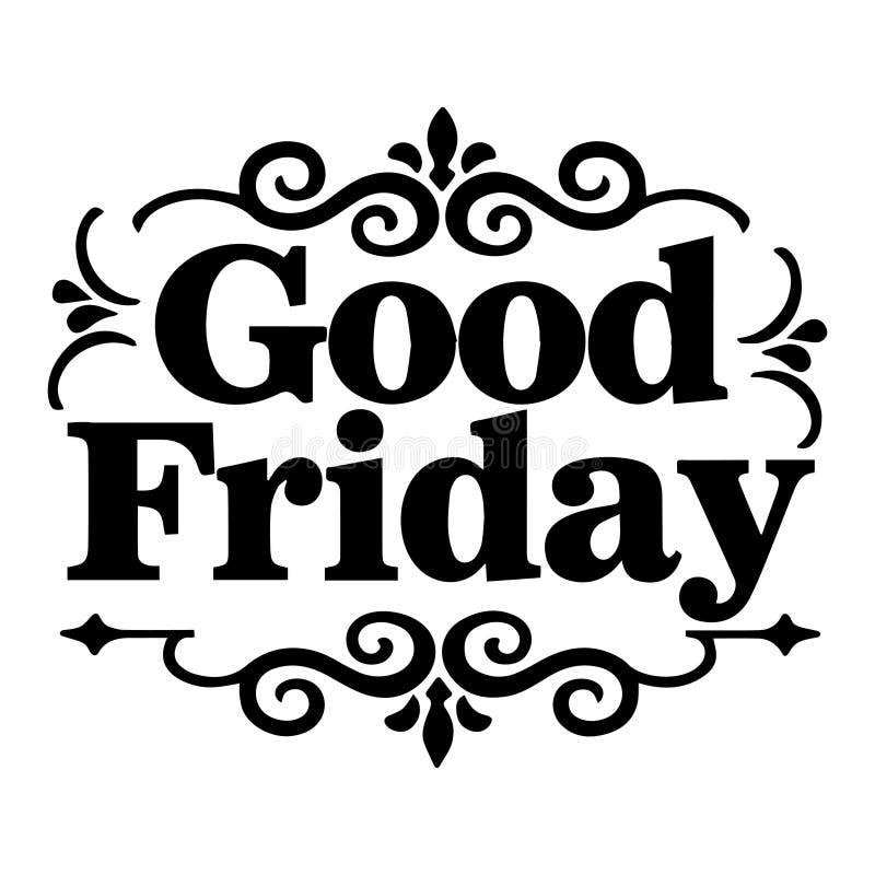 Vector Happy Good Friday Typography Stock Illustration - Illustration ...