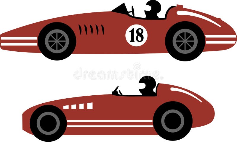 Vintage Cars, Retro Race Car, Racing Cars Clipart Stock Vector ...