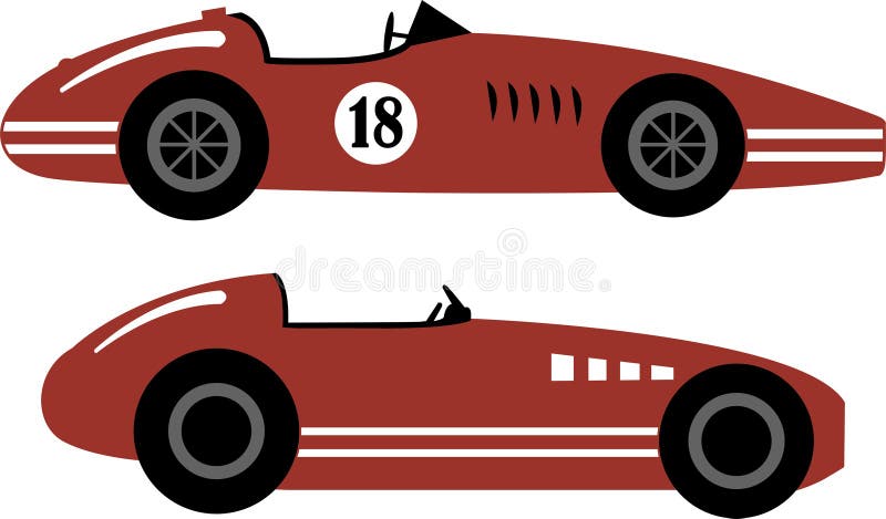 Racing Cars, Vintage Cars, Retro Race Car Clipart Stock Vector ...