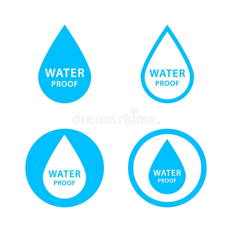 Waterproof Icon Set. Waterproof Logo, Icon, and Vector Stock Vector ...