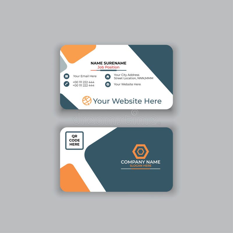 Simple and Clean Professional Business Card Template. Stock ...