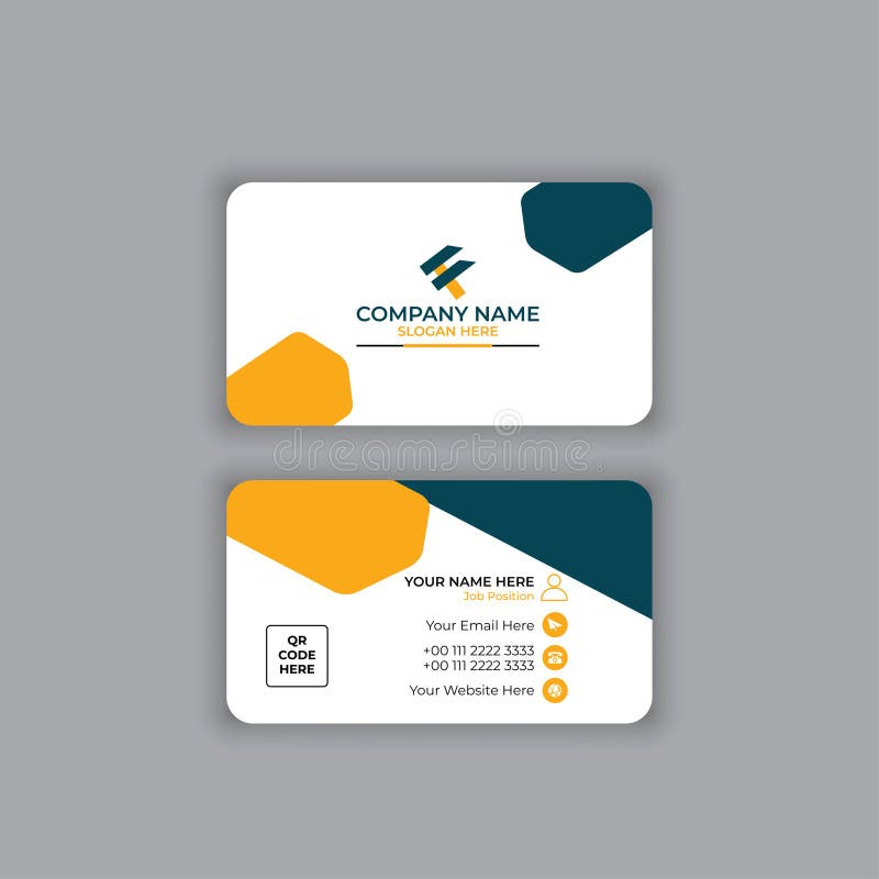 Modern Business Card Featuring QR Code and Essential Contact Details ...