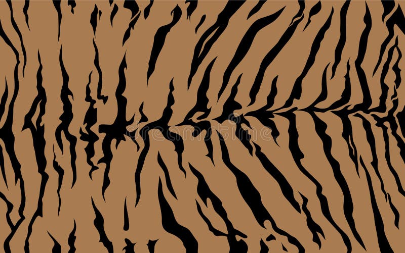 Print Stripe Tiger Fur Seamless Texture Repeating Orange Brown Black Pattern. Jungle Animals ...
