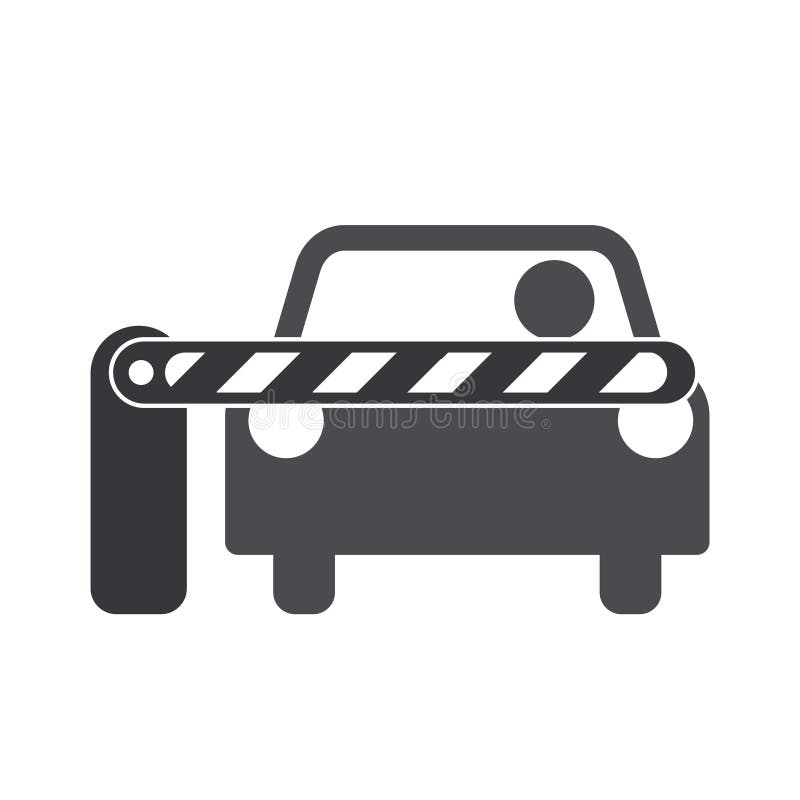 Isolated Pictogram of Pole Gate and Speed Barrier Gate Stock Vector ...