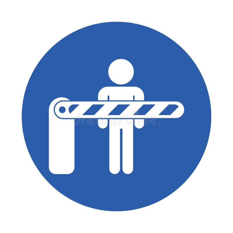 Bundle Isolated Pictogram of Pole Gate and Speed Barrier Gate Stock ...
