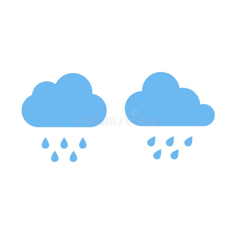 Rain Icon Vector. Cloud Rain Symbol. Modern Forecast Storm Sign ...