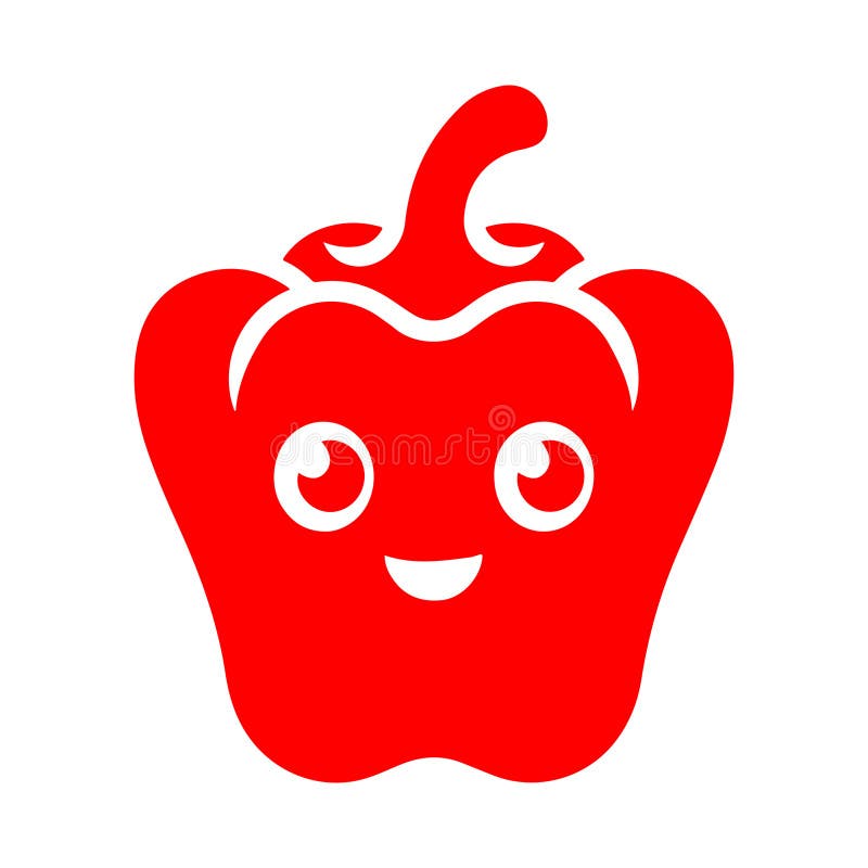 Line Art Green Bell Pepper stock vector. Illustration of icon - 372873136