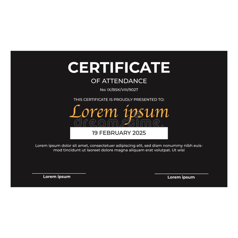 Minimalist Black Certificate Template for Seminar or Workshop ...