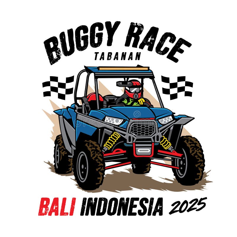 Buggy Extreme Adventure Race Sport Vector Illustration Stock Vector ...