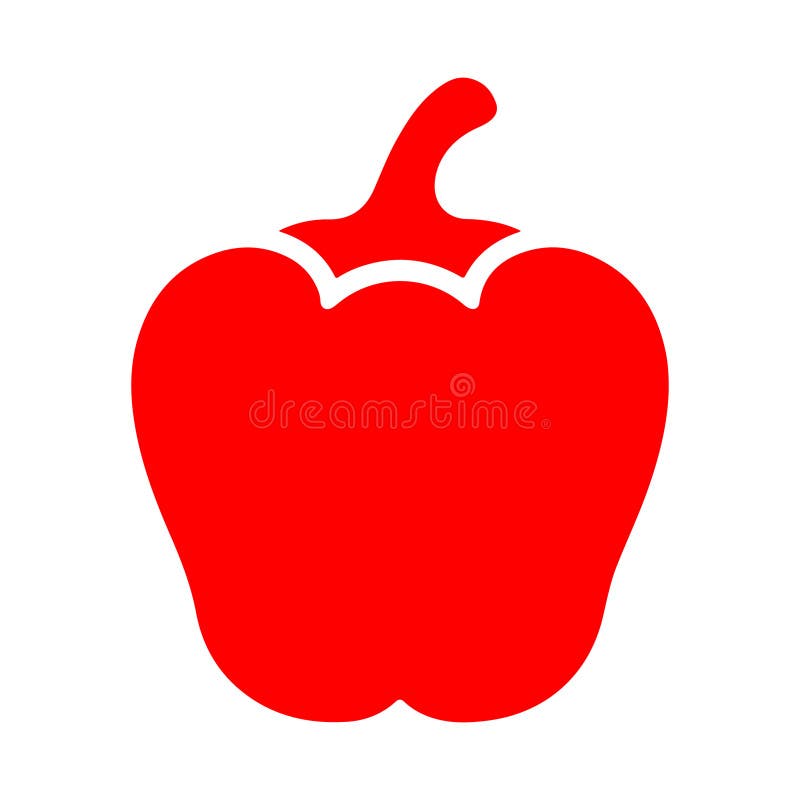 Green Capsicum Vector Illustration Stock Illustration - Illustration of ...