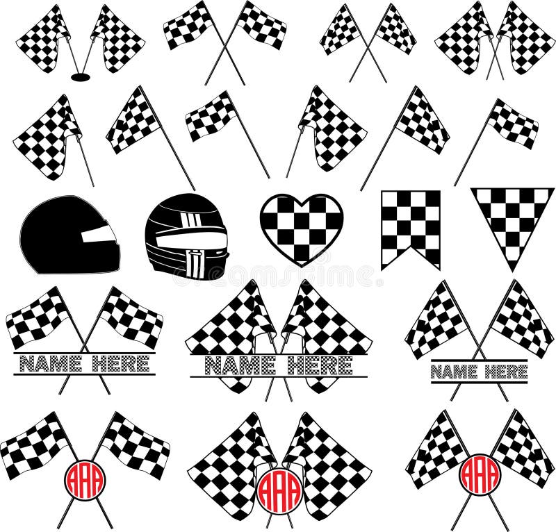 Checkered Flag, Finish Flags, Racing Car, Motorsport Stock Vector ...