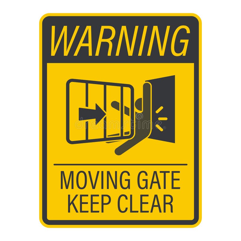 Isolated Pictogram Showing a Person Trapped by a Moving Door, with a ...