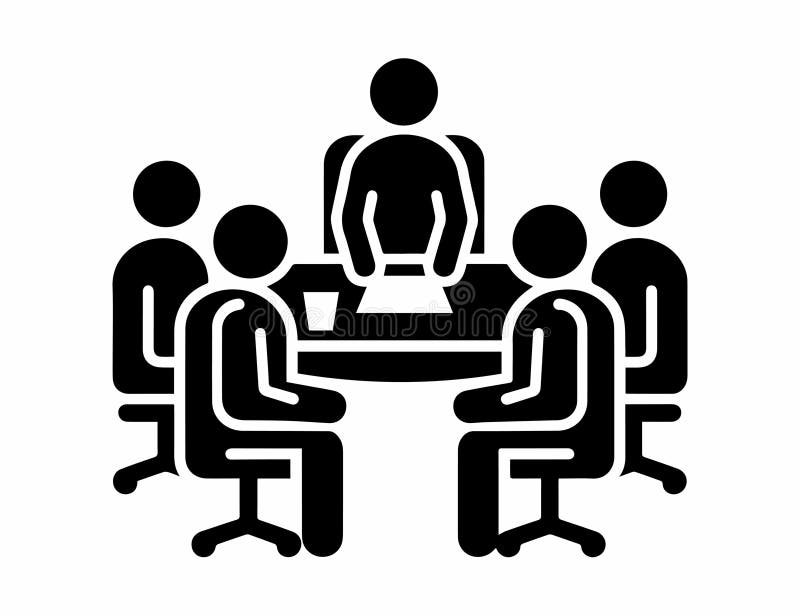 Stickman at Conference, Man Icon, Office Meeting, Stick Figure Stock ...